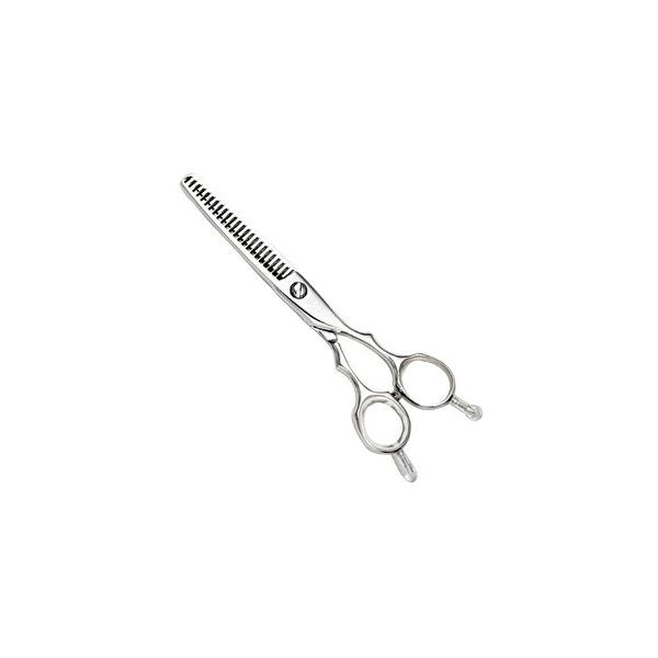 従来のＶ溝セニングの切れ味を更に追及。クシ刃の目立てにも超精密加工により刃を付けることで、髪の切断面が滑らかで枝毛になりにくく、損傷を極力減らします。棒刃にも髪を傷めない刃付きをし、クシ刃の間をななめにする事で、抜群の抜けの良さを発揮します...