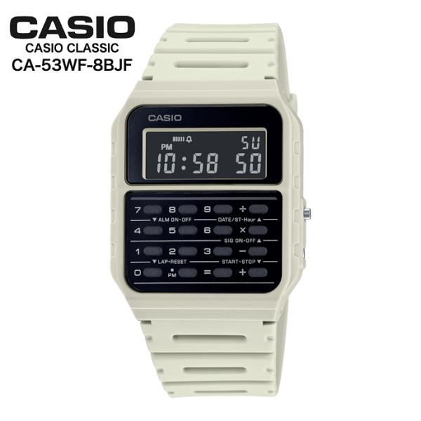 CA-53WF-8BJF CASIO CLASSICカシオクラシックモデル。文字板に電卓機能を搭載したデジタルウオッチです。アースカラーでレトロさとスタイリッシュさを表現しました。デュアルタイムやストップウオッチ等、便利な機能も備えています...