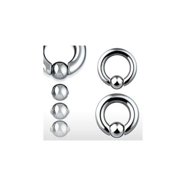 【送料無料】【金属アレルギー対応】【アレルギー1フリー】　ボディピアスの定番キャプティブビーズリング。ボール部分にスプリングが入っているので、ワンタッチで簡単に付け外し出来ます。 医療用サージカルステンレスで金属アレルギーの方も安心して使用...