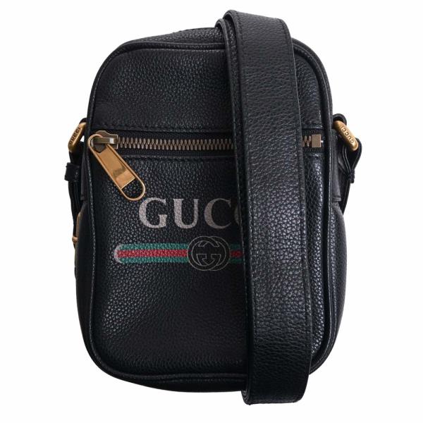 GUCCI（グッチ） レザー ヴィンテージロゴプリント ショルダーバッグ