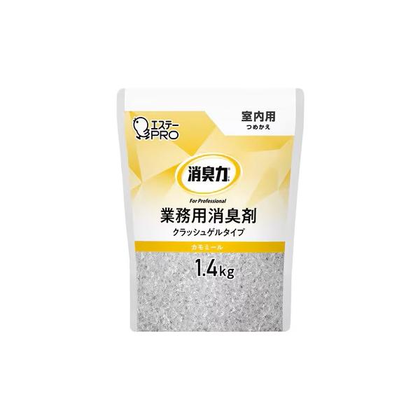 細かいクラッシュゲルが、悪臭を素早くキャッチします。室内やトイレの気になるニオイを強力に消臭します。広いスペースを消臭できる大型タイプで置くだけで消臭効果が約4〜6か月間持続し交換の手間を軽減します。