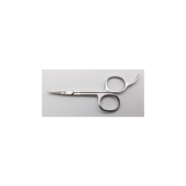 EYEBLOW　SCISSORS　PRO眉にフィットしやすく、手に負担がかからず操作しやすい形状Point:小指掛け、親指のリングの曲がり、刃先の長さ、刃の薄さ