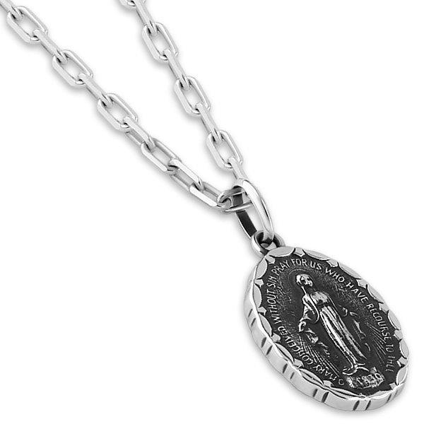 ■AQUA SILVER/アクアシルバー正規取扱店【素材:シルバー】メーカー取寄せ時2-5日/メーカー欠品時の納期2-4週間(在庫、詳細納期は要問合せ)付属品 : ポーチ★「奇跡のメダイ」とも呼ばれています。(高さ26mm、幅15mm、チェ...