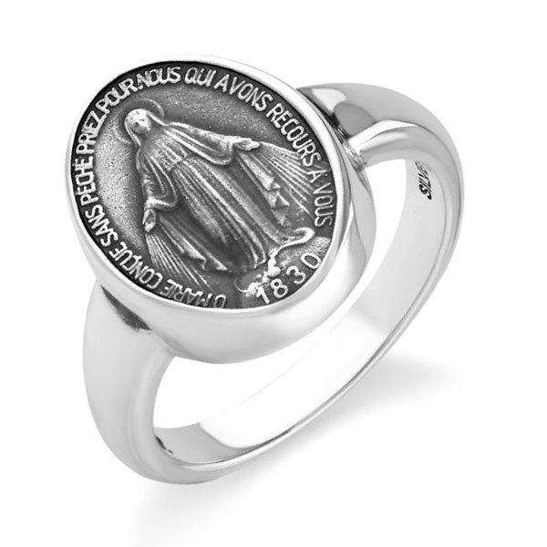 ■AQUA SILVER/アクアシルバー正規取扱店【素材:シルバー】メーカー取寄せ時2-5日/メーカー欠品時の納期2-4週間(在庫、詳細納期は要問合せ)付属品 : ポーチ★リング中央にメダイをセットしたシルバーリング。(幅17mm厚み--m...