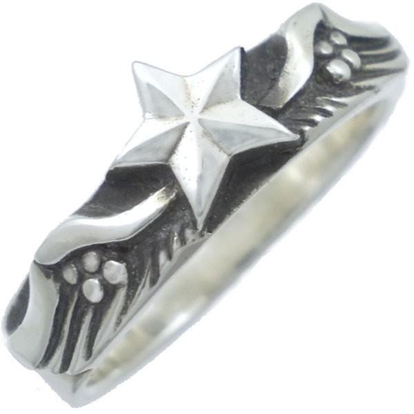 【素材:シルバー】［要確認］メーカー取寄せ時3-7日/メーカー欠品時の納期2-3週間(在庫、詳細納期は要問合せ)付属品 : ブランドボックス又はポーチ★フェザーとスターのクールな融合。(最大幅8mm最小幅5mm、最大厚3.5mm、15-25...