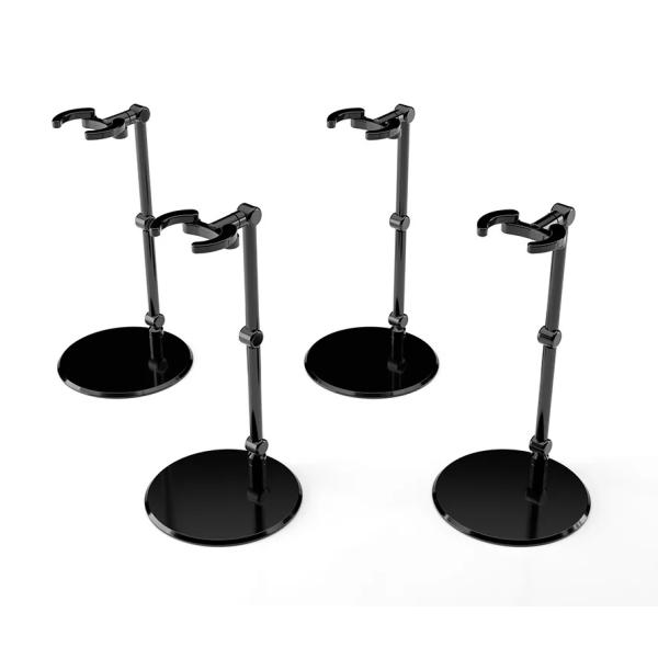 【発売日：2026年02月28日】シンプル！綺麗！お手頃価格！ブラックカラーのディスプレイスタンド4個セット。10cm前後の小型フィギュア、デフォルメフィギュアのディスプレイに最適。シンプルなデザインのプラスチック製ディスプレイスタンドです...