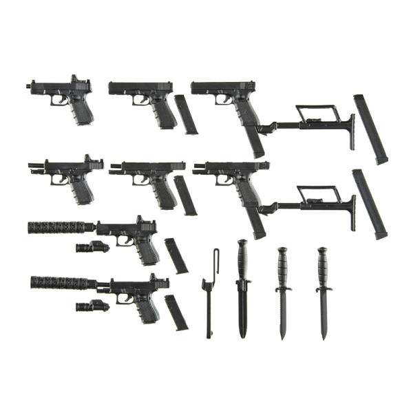 【発売日：2026年03月31日】17、18C、19をセット化した1/12スケールモデルです。特にG19は、米国特殊作戦軍採用拳銃Mk27mod2の形状を新規設計で再現。「現代版ソーコムピストル」のデザインをご堪能ください。【仕様】1/12...