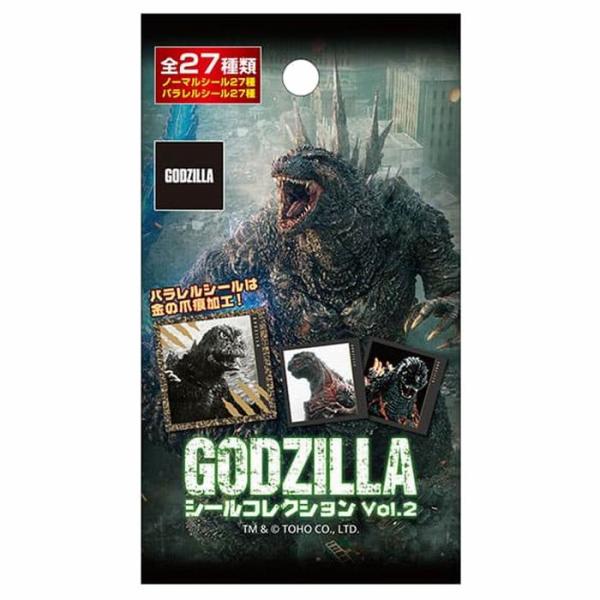 [ 商品名 ]ゴジラシールコレクションVol.２[ 特徴 ]大好評！ゴジラシールコレクションの第二弾が登場！パラレルシールは金の爪痕加工入り！全27種（ノーマル／パラレルレア2種あり）1パック5枚入り[ メーカー ]東宝株式会社エンスカイ＜...