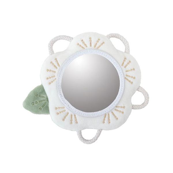 赤ちゃんの好奇心を刺激するソフトミラー付きラトル