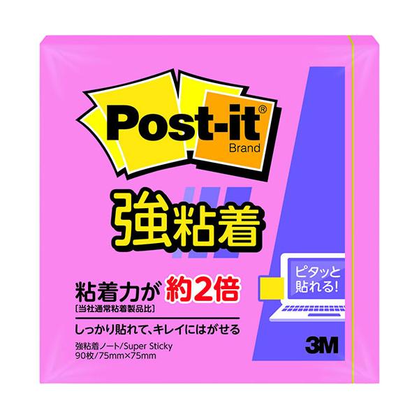 ポストイット強粘着 ノート ローズ
