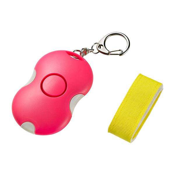 メーカー：エルパJAN：4901087209422型番：AKB-207(PK)■商品説明■●左右のスイッチを同時に押すとアラーム音が鳴ります。●取付バンド付属■仕様■・サイズ(約):47×75×22mm・質量(約):32g・使用電池:LR4...