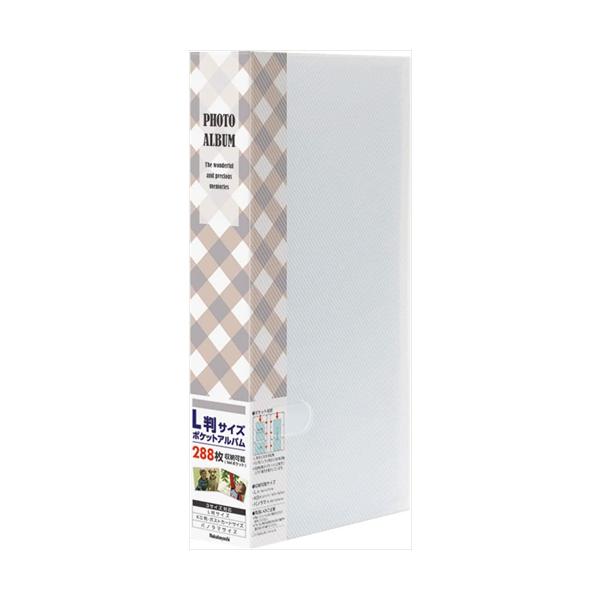 メーカー：ナカバヤシJAN：4902205311034型番：PHE1288A-C■商品説明■●１ポケット２枚収納でL判最大288枚、またはKG判（ポストカード）・パノラマ判96枚収納●背見出しポケット付、スリップケース付●チェック柄●大容量...