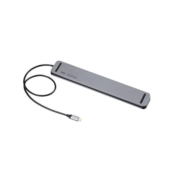 USB Type-Cケーブル1本の接続で最大3台のディスプレイへの映像出力に対応、ノートパソコンの下に置いて使えるドッキングステーション。