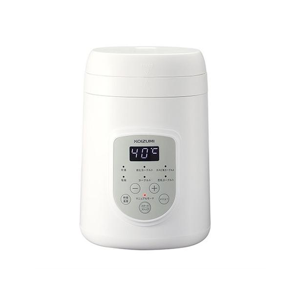 メーカー：コイズミJAN：4981747078124型番：KYG-0800/W■商品説明■●市販のカップを買い続けるより少ない材料で作ることができる。●時間や分量で自分好みのとろみや酸味のヨーグルトが作れる。●自分で選んだ材料だから安心して...