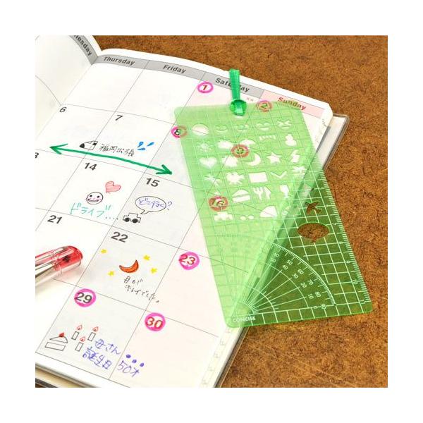 【発売日：2011年03月01日】スケジュール帳の書込みに便利なイラストのテンプレート。顔文字、天気、イベントなどのイラストがきれいに描けます。定規や分度器など様々な機能が付いており、手帳にはさめるサイズなので持ち運びにも便利！ ○カラー　...