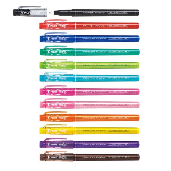 フリクションファインライナーは、摩擦熱で筆跡を消去する"フリクション"シリーズの細字カラーペンです。筆圧をかけずに軽い力で書くことができ、最初から最後まで同じ線幅で細書き筆記が可能なプラペンチップを採用しています。【新開発の「プラペンチップ...