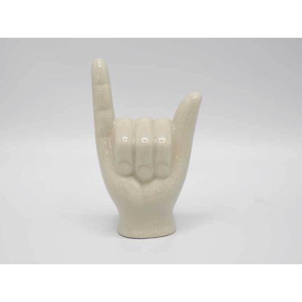 手の置物 オブジェ インテリア おしゃれ モダン シンプル 輸入雑貨 Hand Objet “Hang Loose”ハンドオブジェ ハングルース陶器のハンドオブジェ（ハングルース）。サイズ 幅9.4 x 奥行5.1 x 高さ14.5 cm送...