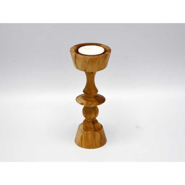 キャンドルスタンド 置き型 アンティーク アジアン雑貨 輸入雑貨Teak Candle Stand 02チーク キャンドルスタンド 02高級感のあるクラシカルな雰囲気のデザインが美しいチーク材のキャンドルスタンド。それぞれの木目の異なる雰囲...