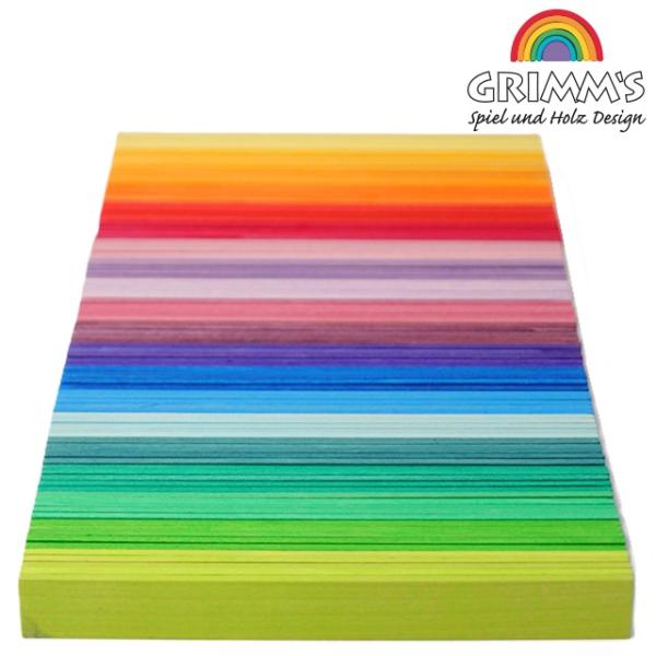 シンプルな形と美しい色彩が、子どもの創作やデザインの扉を開けます。メーカー：ＧＲＩＭＭ’Ｓ（グリムス）社サイズ　：スティック2×18cm 厚さ3mm素　材　：シナ材 カバ合板内　容　：スティック20色×各5 木箱×1年齢目安：1歳ころから生...