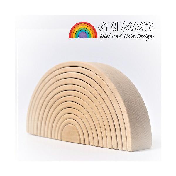 グリムス社を代表するアーチ型積み木のナチュラルバージョンです。遊びながらそして楽しみながら、大きさの違いや順序などに気づけます。もちろんインテリアにもおすすめです。メーカー：ＧＲＩＭＭ’Ｓ（グリムス）社サイズ　：約35×6.5×h17cm素...