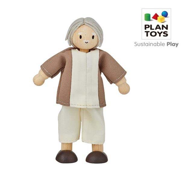 1655　おじいちゃん商品サイズ：6.0x3.0x13.0cm生産国：タイ対象年齢：3歳以上輸入総代理店：プラントイジャパン人形の頭と体はゴムの木でできています。腕と脚は簡単に形作れるワイヤーが入っています。プラントイズのドールハウスと互換...