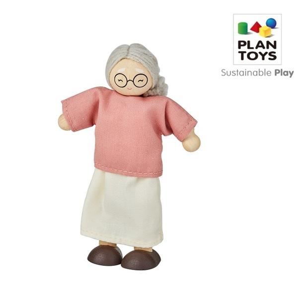 1656　おばあちゃん商品サイズ：6.0x3.0x13.0cm生産国：タイ対象年齢：3歳以上輸入総代理店：プラントイジャパン人形の頭と体はゴムの木でできています。腕と脚は簡単に形作れるワイヤーが入っています。プラントイズのドールハウスと互換...