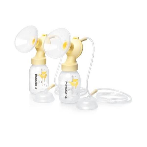 【ボトル容量】150ml　×2本【商品の特徴】Medela(メデラ)社のSymphony(シンフォニー)電動さく乳器専用のダブルポンプセットになります。※ポンプセットにはあらかじめMサイズ(24mm)のパーソナルフィットプラスさく乳口が付属...