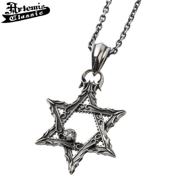 メンズシルバーアクセサリーブランド「ArtemisClassic(アルテミスクラシック)」2020AW Collectionヘキサグラム（六芒星）モチーフ。六芒星は魔よけや幸運を呼ぶモチーフとしても人気があります。作りは細かく繊細、精巧な彫...