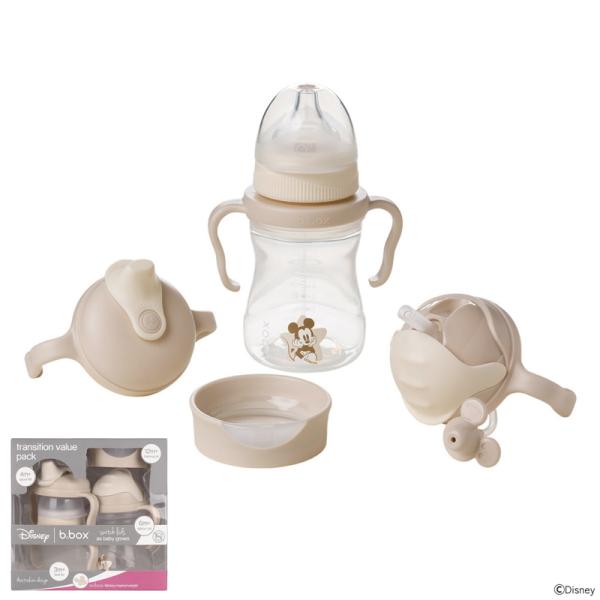卒乳のタイミングの時期から使えるハンドル付きのティートとスパウト、そして離乳食が始まると必要になるストローマグ、最後にコップ飲みまでのドリンクトレーニングができるセットアイテムです。1カップに4種類の飲み口がついています。赤ちゃんの成長に合...