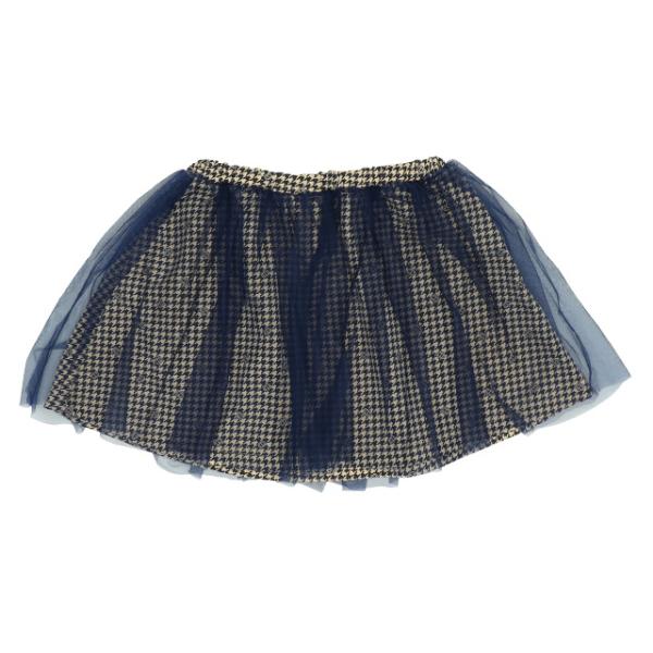 ヒョウ柄や千鳥格子柄にふんわりチュールがガーリーさをプラス◎サラッと1枚履くだけでおしゃれセンスがぐんとアップするスカート♪薄手のミニ裏毛素材は伸縮性もよくロングシーズン履けるのがうれしい☆レギンスと合わせたコーデもおすすめです♪ベビーサイ...