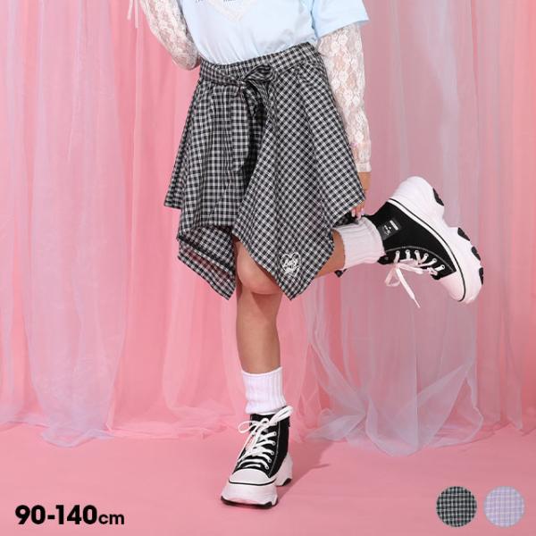 腰巻き風デザインが今っぽくて可愛いミニスカート♪スポーティーなトップスと合わせた甘辛MIXコーデから、ガーリーな着こなしまで楽しめる優秀アイテム★ウエストゴム仕様＆インナーパンツ付きなので、動きやすさも安心感もばっちり◎かろやかに広がるシル...