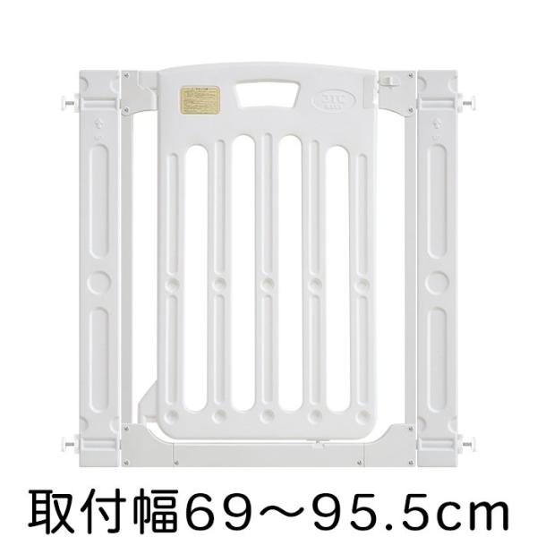 【メーカー】JTC ジェーティーシー【対象年齢】生後すぐ〜2歳頃まで【商品サイズ】幅69〜95.5×高さ85.5×奥行4cm格子の間隔(隙間)：一番広い部分で6cm【取り付け可能幅】69〜95.5cm【材質】ポリプロピレン、ポリエチレン、ス...
