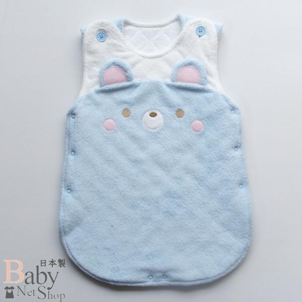 新生児赤ちゃんから使用OK！ベビー用スリーパー中わた入りであったか。肩・脇・股部分にスナップボタンがあるので、全開可能です。総丈55センチ　幅37センチ　2から3歳まで使用できるサイズです。安心安全の日本製！