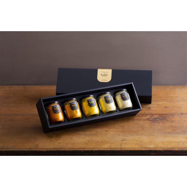 ギフトボックス入り　瓶(50g) 5個セットです。熨斗、メッセージカードをお付けすることができますので、ご希望の場合はプルダウンにて選択後カートにお入れください。ご購入金額3,240円以上(税込) → 送料無料ご購入金額3,240円未満(税...