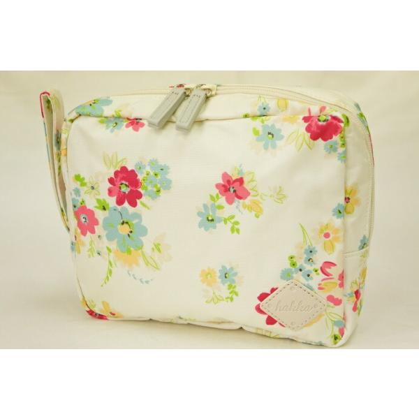 Ribbon hakka kids/リボンハッカキッズインクフラワーシリーズ 花柄プリントシリーズ  お花好きのママにも嬉しいデザインのオムツポーチ 紙おむつが約3枚入る容量でおしり拭きも入るポケット付き左右どちらからでも開閉できるダブルフ...