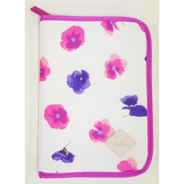 Ribbon hakka kids/リボンハッカキッズスミレシリーズ 花柄プリントシリーズ ★ジャバラタイプの母子手帳ケース ★お花好きのママにも嬉しいデザインです★収納力抜群のじゃばらタイプ★内側ポケットがたくさんあるので　保険証・診察券...