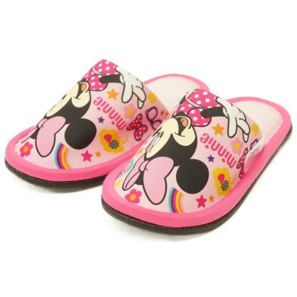 ★ミニーマウスのスリッパ★かかと部分には足が痛くないようにクッション入り★主素材/ポリエステル★適応サイズ/18〜20cm程度★発売元/ニッポンスリッパ株式会社子供用スリッパ キッズ用スリッパルームシューズ 室内履き キャラクター