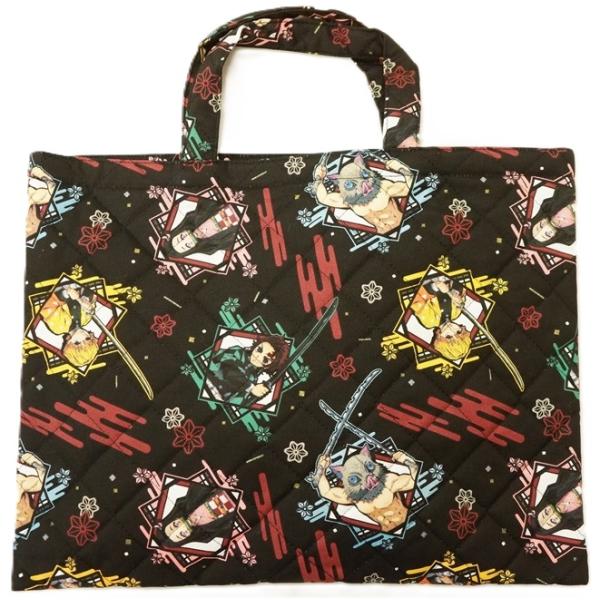 ★週刊少年ジャンプで大人気！　吾峠呼世晴が原作を務める大人気漫画「鬼滅の刃」★キャラクターレッスンバッグ　入園グッズ・入学グッズなどのご準備に！★内側にお名前書けるネームタグ付き★QUAL.表側　綿100%       中わた ポリエステル...