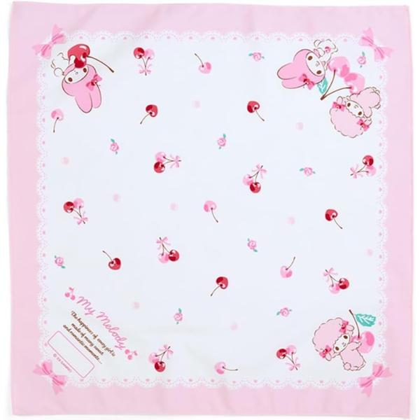 ★キャラクターランチクロス★お弁当箱包みに。お弁当箱敷きに。★名前が書き込める、お名前スペース付き★素材/ポリエステル65%、綿35%★製品サイズ/約43×43cm★日本製★発売元/株式会社サンリオ