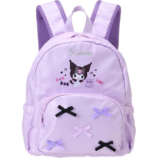 ★サンリオリュックSサイズ★女の子らしく可愛いリュックです★胸元ストッパー付きで肩紐ズレ防止★内側におなまえスペース付き★肩ベルトに反射素材付き★メッシュ素材の背面クッション、　肩ベルトクッション付き★メインファスナーはW開閉式★ずれない底...