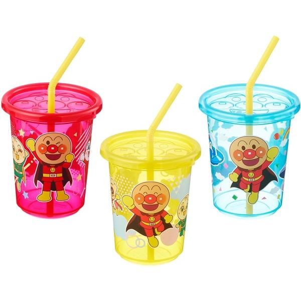 ■アンパンマン、バイキンマン、　ドキンちゃんのかわいい柄付きで　自分で飲むのが楽しくなる♪■ストローカップ3個セット■便利なアンパンマンの顔型のフタ付きで　ストローをさして飲みやすい♪■おうちでの普段使いはもちろん、　レジャーやアウトドア、...