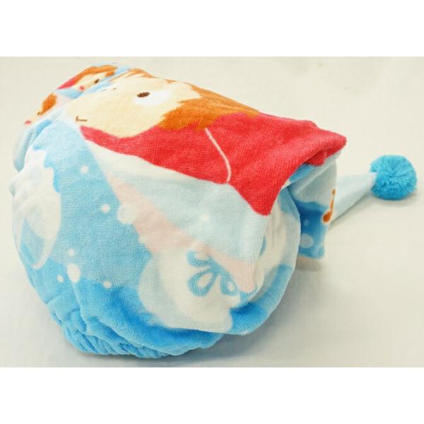 ★ぬれた髪をすっぽり包み、水分を素早く吸収。★お風呂上りやプールの後にとっても便利です。★抗菌防臭加工★素材/本体・・綿100％、梵天部分・・アクリル100％★サイズ/幅約22cm×たて約55cm※弊社内でサンプル実測★中国製★発売元/丸眞...