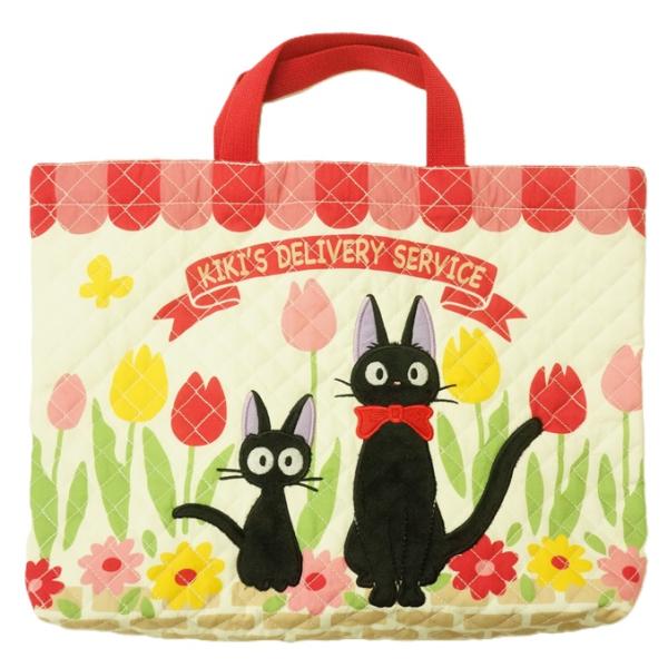 ★お稽古や通園・通学などのサブバッグに、　可愛いキルティングバッグ。★キャラクターレッスンバッグ★低い机にもOK　カバン掛けフック対応ループ付き★素材・表生地/綿100％・裏地/ポリエステル100％・中綿/ポリエステル100％★サイズ/約4...