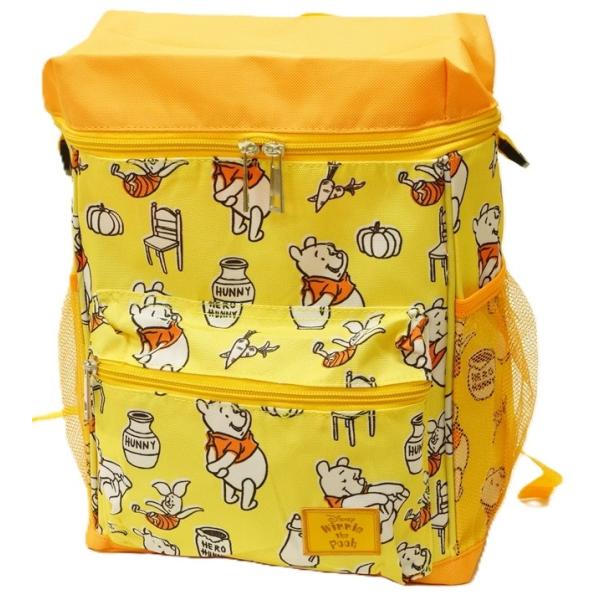 ★ディズニーキャラクター　Winnie the Poohくまのぷーさん★キャラクター子供用リュックサック★背中部分とベルト裏側にメッシュ素材を使用★メイン部分は開閉しやすいWファスナー　サイド部分にもペットボトルなどが入る、　メッシュポケッ...