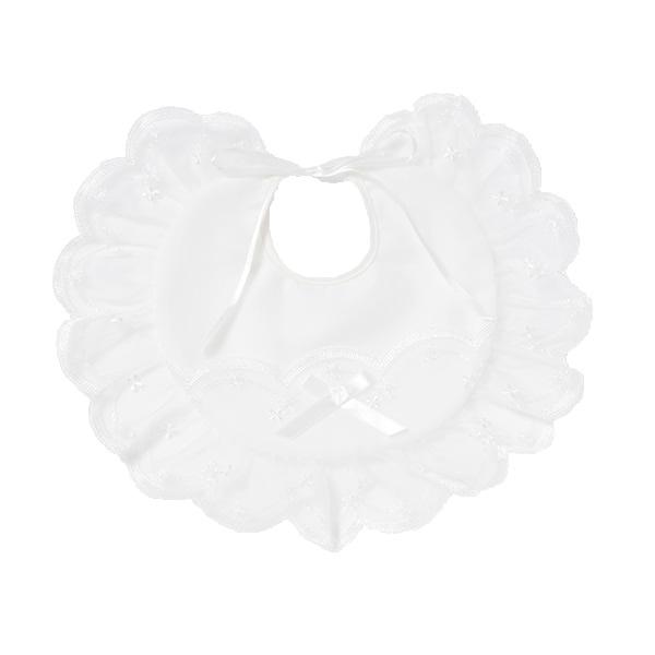 ★男の子・女の子問わずお使頂けます。★お手持ちのセレモニードレスとあわせてお使いください。★紐で結ぶタイプのスタイです★出産準備用品としてお買い求めください。★純真無垢な赤ちゃんのための「ホワイトコーディネイト」です。★サイズ　フリー★素材...