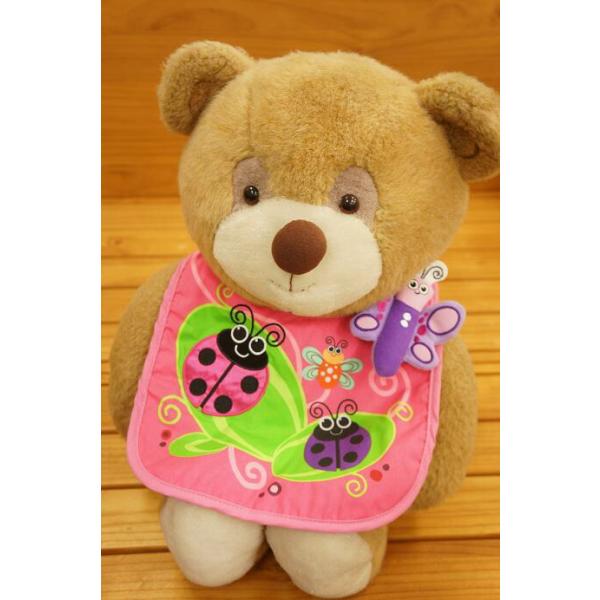 カシャカシャ鳴る、楽しいマスコット付きこのビブは洋服を汚れから守るだけでなく、様々な手触りやカサカサ音など、楽しくなるしかけがたくさんあります。首回りには柔らかいコットンを使用しているので、つけ心地も快適です。ママには嬉しい洗濯機で洗えます...