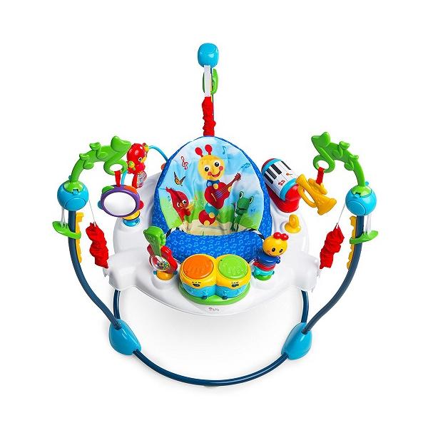 ★baby einstein Neighborhood 　Symphony Activity Jumper★楽しいおもちゃにお勉強もできるジャンパーです。　ピアノ、ギター、太鼓など色々な楽器が　椅子の周りに付いてます。　太鼓は本体から取り外...