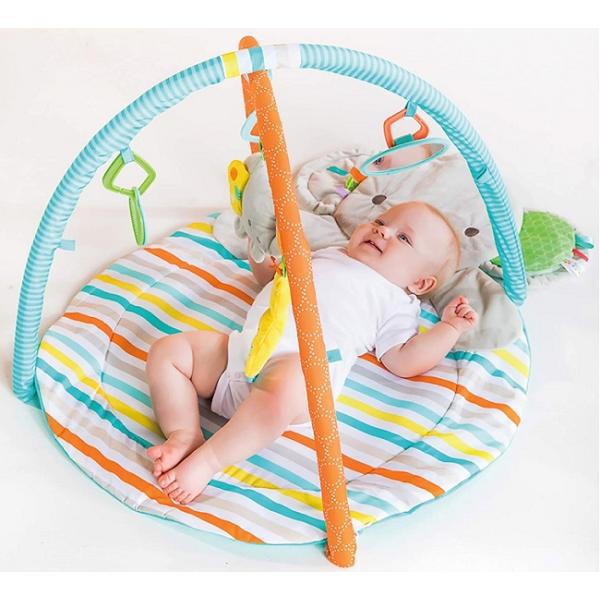 ★歯固めやチェイサーなどおもちゃも充実　ぞうさんの形をした大きなプレイマット★ぞうさんの形をしたミュージカルトイは　にぎったり、振動を与えると、　数種のメロディが流れます★トイバーは必要ない時には取り外し可能です★セット内容/プレイマット、...