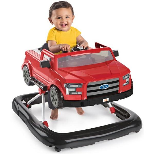 ★アメリカの自動車メーカーFordフォードと　コラボしたベビーウォーカー★4通りでお子様の成長や好みに合わせて・車付き歩行器モード・手押し車モード・歩行器モード・トイステーション単体で床遊び　ウォーカーと手押し車に分ければ、　お子様２人で遊...