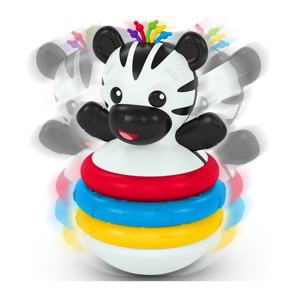 ■ゆらゆら倒れても起き上がるしまうまのおもちゃ。　歯固めリングをパズルのように積み重ねてみよう。■BPAフリーで安心。■はっきりとしたカラーで　色、数の学びのきっかけとしても。■サイズ(約)/13X7.5X7.5cm■素材/TPR、ABS、...